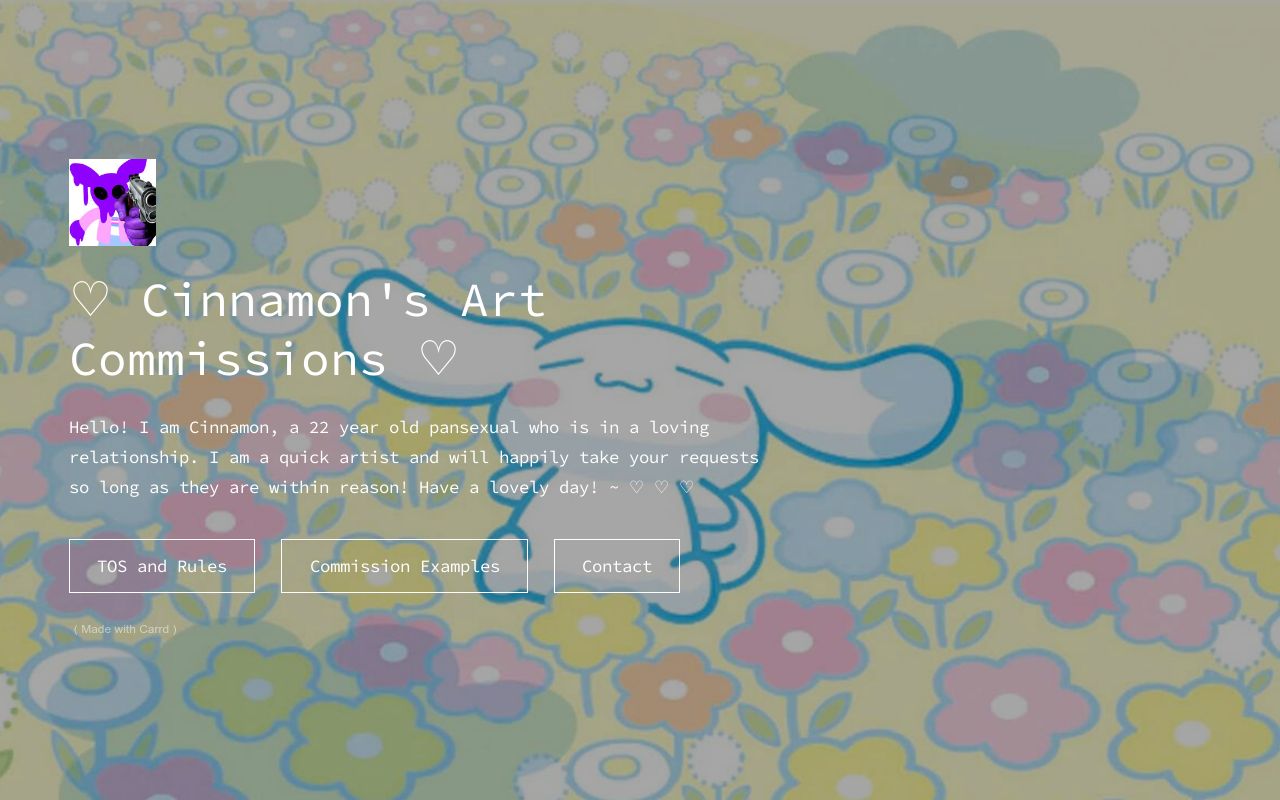 Cinnamon's Commissions